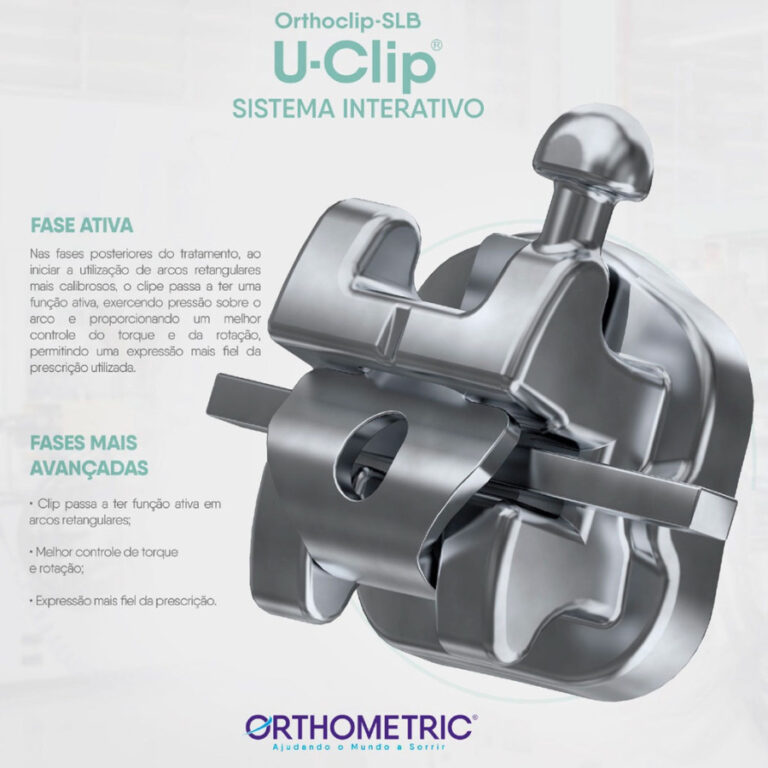 KIT BRACKETS AUTOLIGADO ROTH + ARCOS + TUBOS U-CLIP ORTHOMETRIC - Dentosmed
