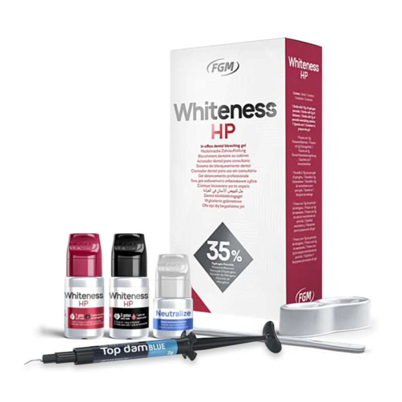 BLANQUEAMIENTO WHITENESS HP 35% KIT 3 PACIENTES FGM - Dentosmed